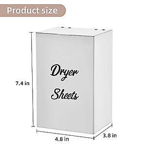 Magnetic Dryer Sheet Holder for Laundry Room Organizition ,Metal Dryer Sheet Container with lid,Dryer Sheet Dispenser,Wall Dryer Sheet Box,Fabric Sheet Holder,Laundry Detergent Sheets Dispenser