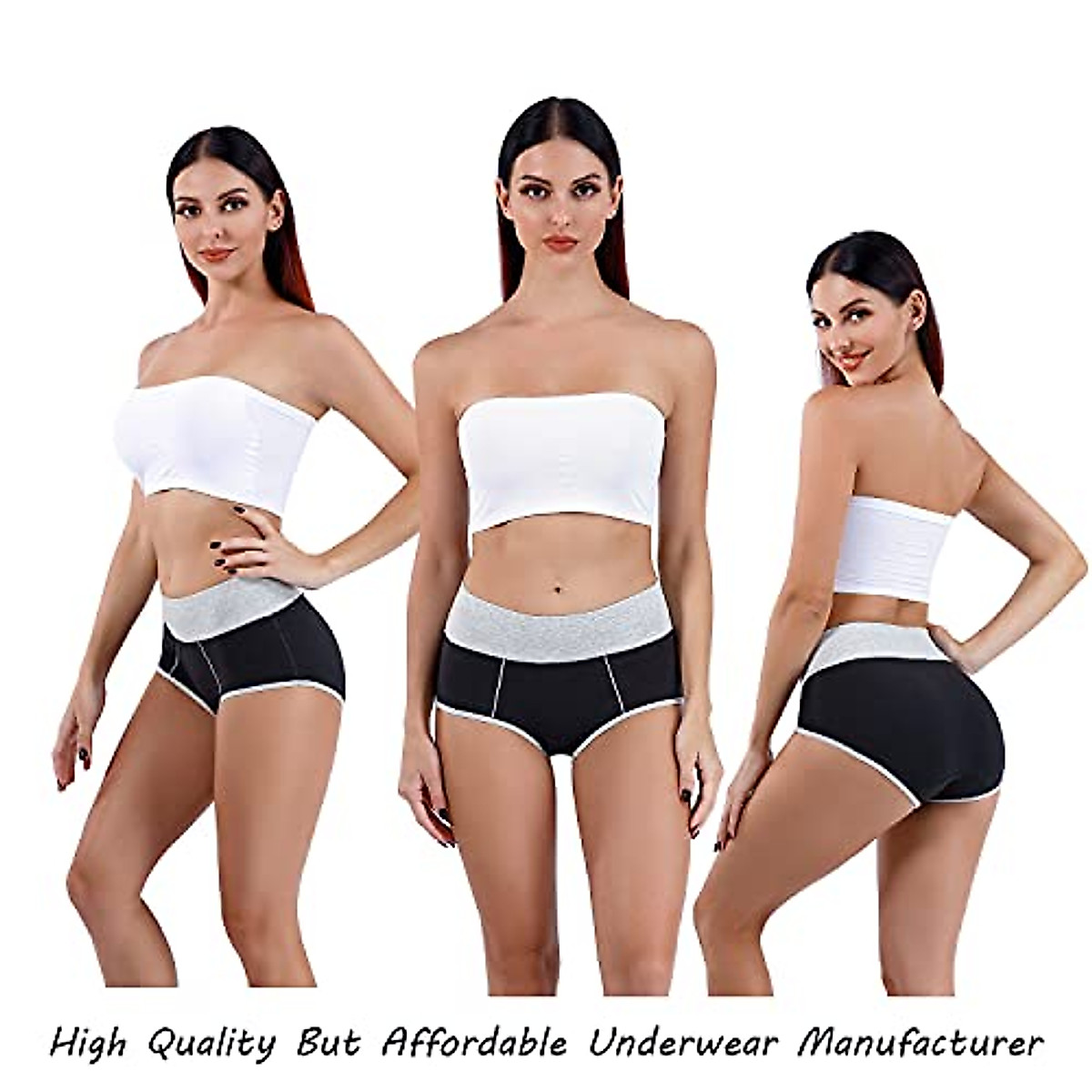 Honzadar Womens High Waist Underwear,Tummy Control briefs,Postpartum Panties,Full Coverage(Regular & Plus Size)