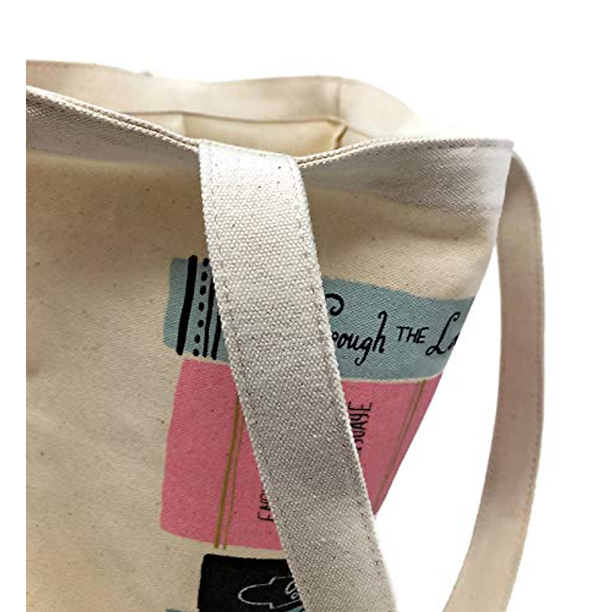 Kate Spade New York Canvas Book Tote with Interior Pocket, Stack of Classics