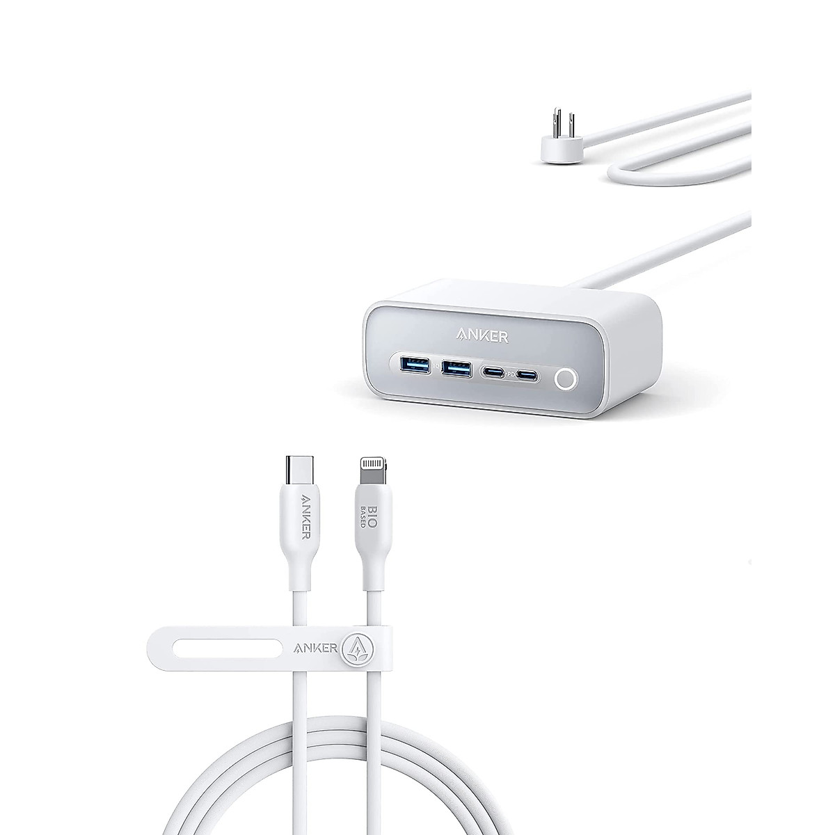 Anker USB-C to Lightning Cable, 541 Cable 6ft 525 Charging Station, 7-in-1 USB C Power Strip for iphone12/13, Max 65W