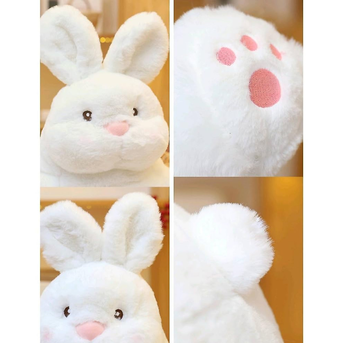 ARELUX 22in Large Bunny Plush Stuffed Animal Hugging Pillow:Soft Giant Sleeping Body Warm Fluffy Pillow Adorable Chubby Bunny Plushie Toy Creative for Friends Dormitory