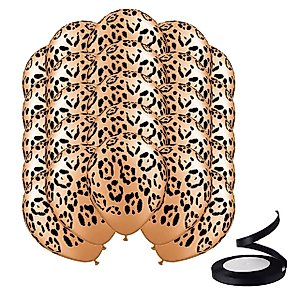 25PCS Leopard Balloons Cheetah Print Balloons Cheetah Balloons Leopard Print Balloons Jungle Animal Balloons Safari Balloons