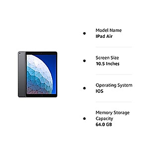 Apple iPad Air 10.5-inch (3rd Gen) Tablet A2152 (Wi-Fi Only) - 64GB / Space Gray (Renewed)