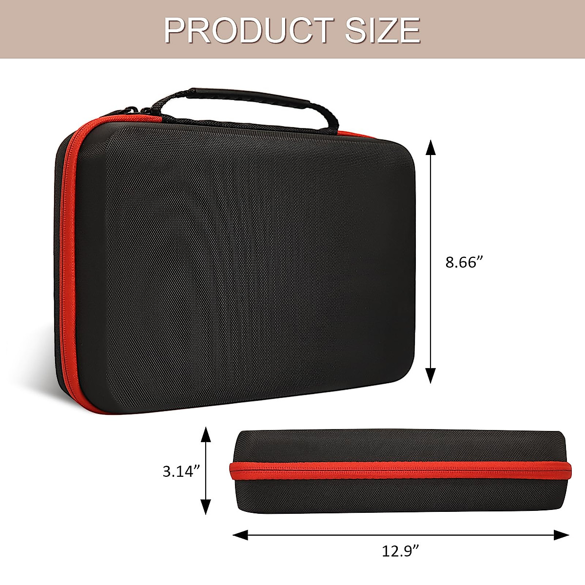 ZORETCO Alcohol Ink Storage Case，60 Bottles Miniature Paint Organizer with Foam Bases and Inner Storage Pocket (Ink not Included)