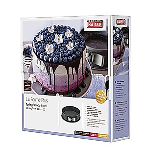 Kaiser La Forme Plus Springform with Flat Bottom, Ø 30 cm, Grey