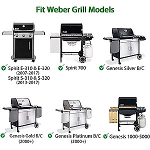 Blackhoso 7638 7639 7527 65906 Grill Grates for Weber Spirit E-310 E-320 S-310 300 Series Spirit II E-310 SP320 Cast Iron Grids Weber Smokefire ex4 ex6 Grates, Genesis Gold B/C Gas Grills