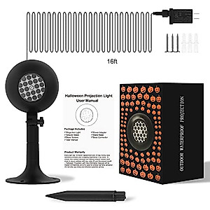 Auxiwa Halloween Decorations Lights Outdoor Pumpkin Projector Light for Halloween Home Party Garden Landscape Wall Decorations