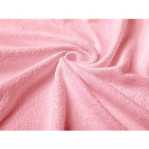 SIORO Terry Cloth Robes for Women Cotton Kimono Bathrobe Towel Soft Fuzzy Absorbent Long Sleeve Calf Length Robe Plush Warm Shower Housecoat，Light Pink Small