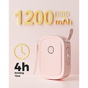 paperang Label Makers Machine, 0.6 Inch Rechargeable Mini Labeler,Portable Bluetooth Wireless Label Printer Handheld, Multiple Templates Inkless for Phone Pad Office Home Organization Small Print