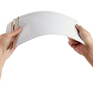 100 Pack Stay Flat Rigid Mailers 6x8, Self Adhesive Bulk White Cardboard Envelopes for Shipping Photo, Documents