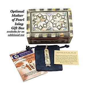 Discoveries Egyptian Imports Made in Egypt - Personalized Sterling Silver Cartouche Necklace - 1-Sided Custom Pendant Handmade in Egypt - Size: Large