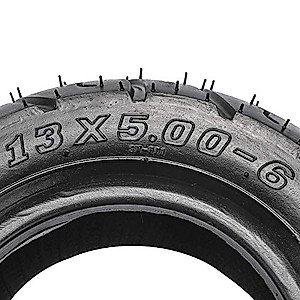 WPHMOTO Set of 2 Go Kart Tires 13x5.00-6 Front Rear Tubeless Tire Replacement for ATV Quad Buggy 4 Four Wheelers