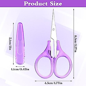 Small Scissors Craft Scissors, 4 PCS All Purpose Scissors Scrapbooking Scissors Straight Cutting Mini Scissors with Protective Cover for Embroidery Quilting Sewing Knitting Crafting Cross Stitch
