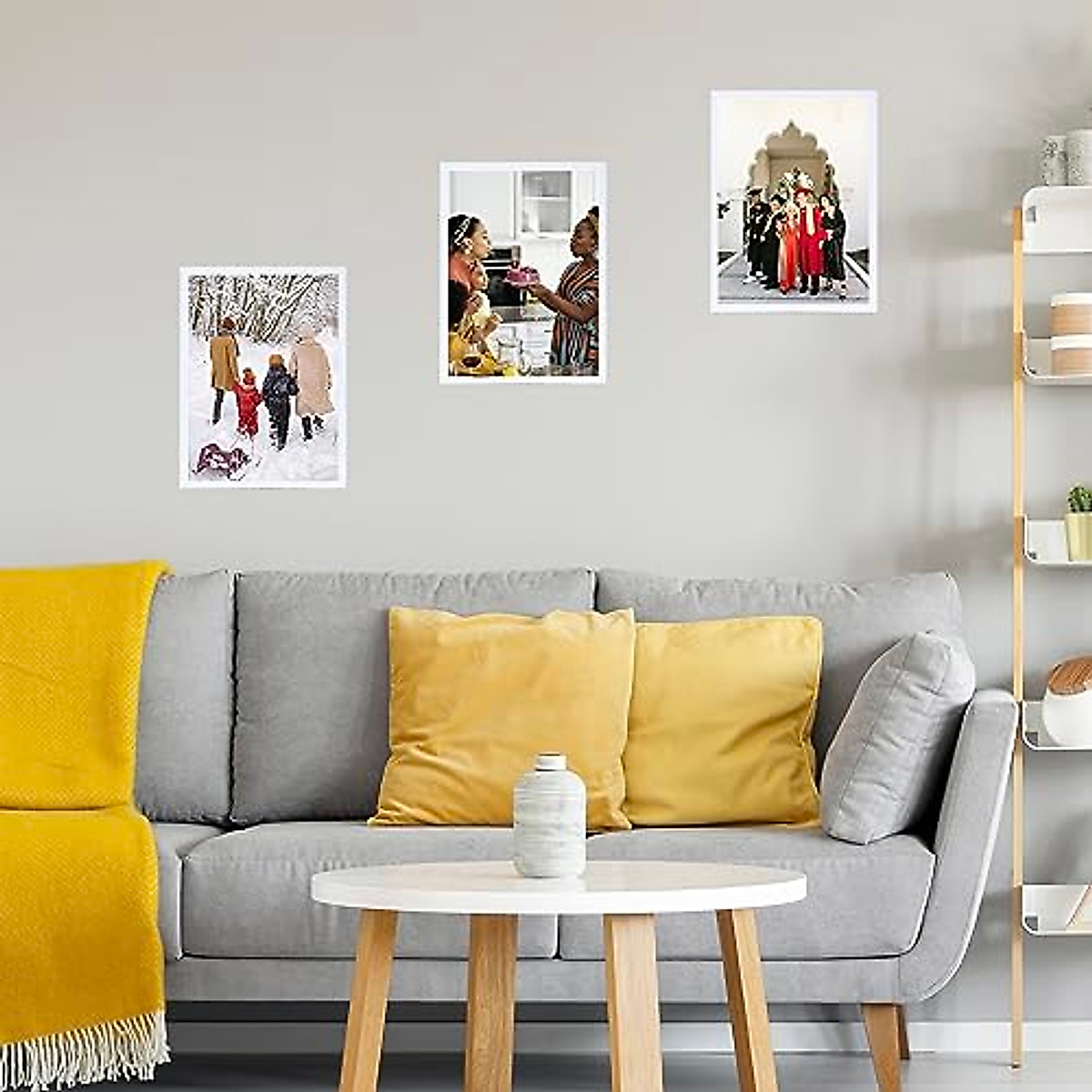 10x14 Picture Frame Set of 3 White for 30 x 40cm Diamond Painting Art, Wall Mounting Horizontally or Vertically, 10 x 14 Wall Gallery Poster Photo Frame with Durable Shatter Resistant Plexiglass,3