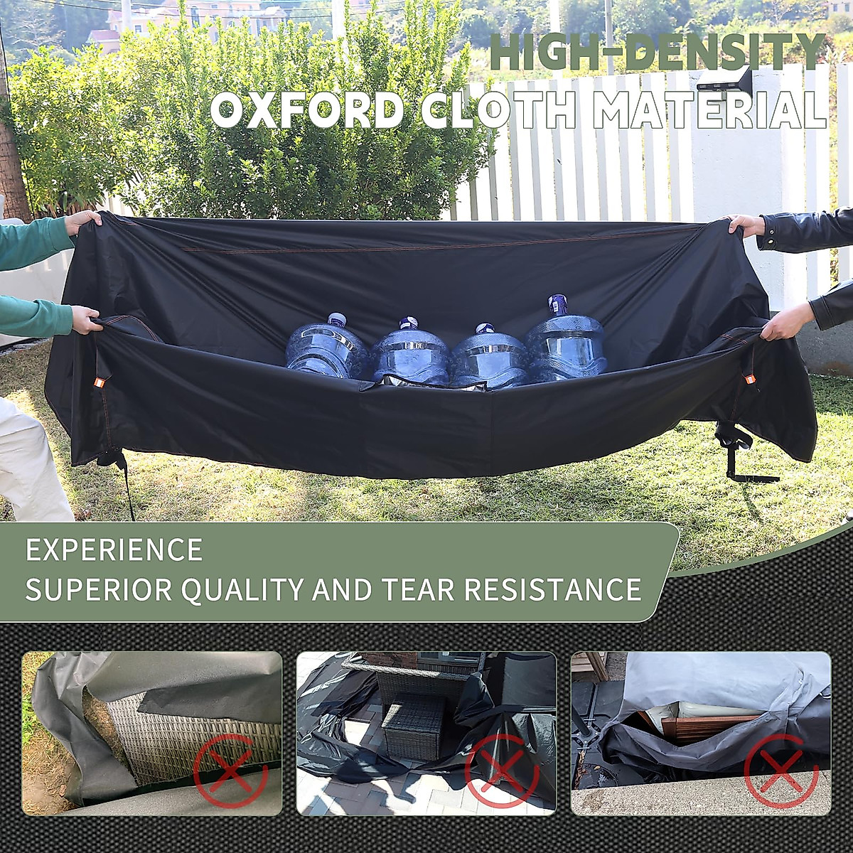 Patio Furniture Set Covers Waterproof, Outdoor furniture covers waterproof clearance, Sectional Sofa Couch Set Covers for Winter,Table Chair Cover Outside Rectangular Heavy Duty 90"Lx65"Wx28"H