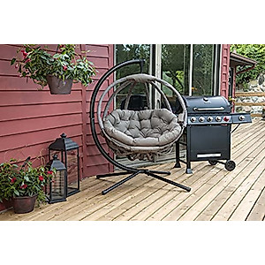 FlowerHouse FHOV100-SAND Hanging Ball Chair w/Stand - Overland Sand
