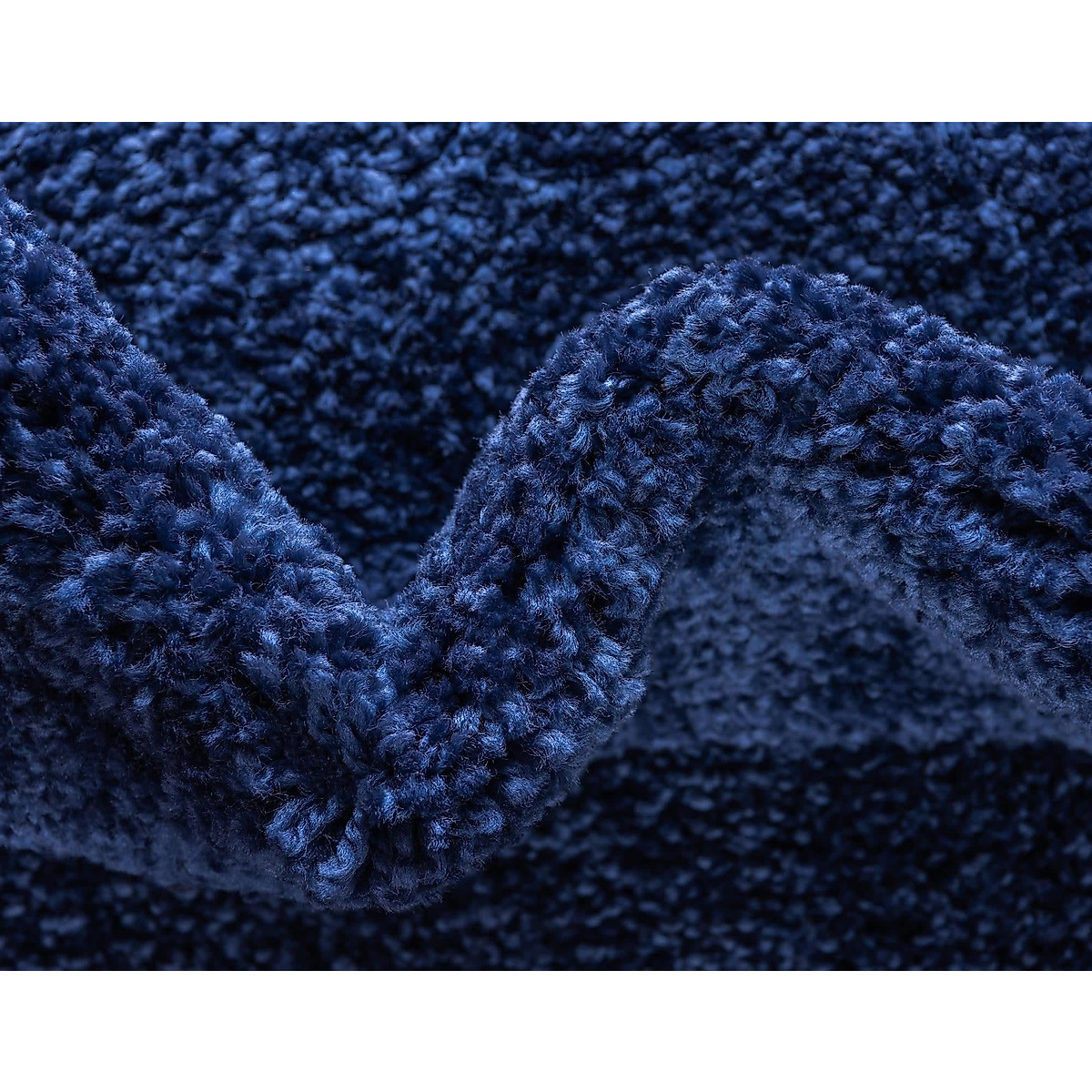 Unique Loom Solo Collection Area Rug - Calabasas (7' 1" x 10' Rectangle, Navy Blue)