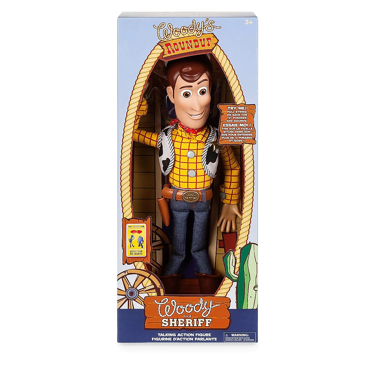 Disney Store Official Sheriff Woody Talking Action Figure from Toy Story, Features Sounds and Phrases from The Movies, Interacts with Other Figures and Toys