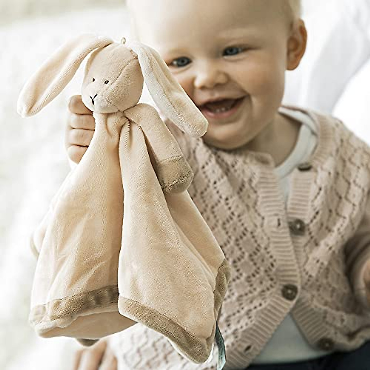 Teddykompaniet Diinglisar Adorable Stuffed Animal Lovely Realistic Bunny Rabbit Comfort Blanket Soft Plush Sleep Toys Birthday Gift for Baby Child Toddler