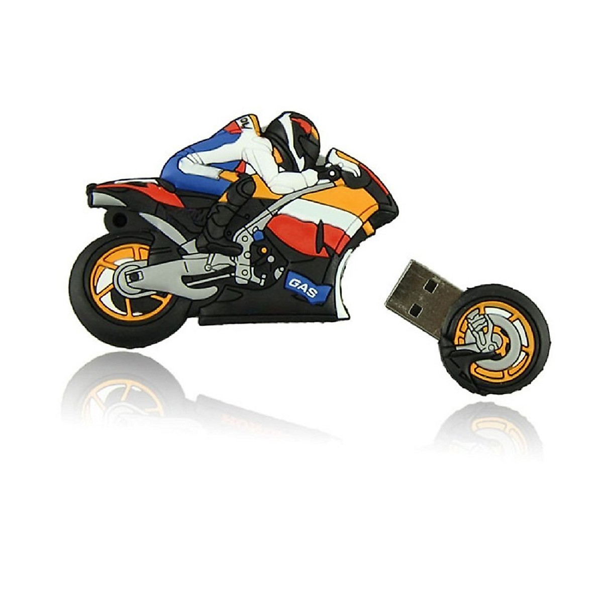 WooTeck 128GB Strong Cartoon Motorcycle USB Flash Drive Memory Stick Novelty Cute Pendrive