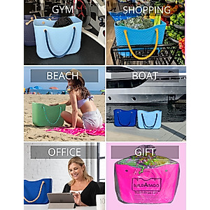 BuildABagg MauiBagg: Customize Your Large, EVA, Multipurpose Tote. Create Your Own Style. Washable, Open Tote Bag for the Beach, Boat, Pool & Sports. Tip-Proof & Fade Resistant (Black)