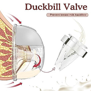 Zooawa 4 pc Duckbill Valves, Breast Pump Duckbill Valves Compatible with S18/S21/S23/S28/S32, Hands-Free Breast Pump Parts Replace