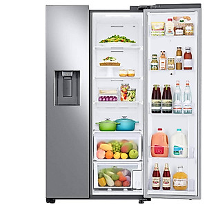 SAMSUNG RS27T5561SR 26.7 Cu. Ft. Side-by-Side Refrigerator with 21.5 inch Touch-Screen Family Hub