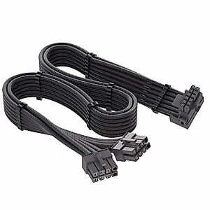 12VHPWR 90 Degree Adapter for Corsair: PCIE 5.0 16AWG 600W 12VHPWR Adapter Dual 8 Pin PCIe to 16 Pin 12+4 Pin for RTX 4090 4080 3090TI 4070Ti Graphics Card GPU, ONLY for Corsair Power Supply (Type A)