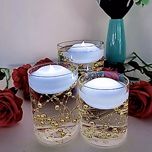 ARDUX LED Floating Candles, 3-inch Wax Waterproof Candle Tealight Night Light Flameless Candle with Battery-Powered for Wedding Party Decoration (Pack of 4)