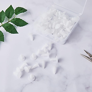 GORGECRAFT A Box 100Pcs Patio Strapping Rivets Fasteners 4/5" Length White Medium Multi Gauge for Patio Lounge Chair Outdoor Furniture Replacement Parts Repair Webbing Lawn Lounge with 1/4" Holes