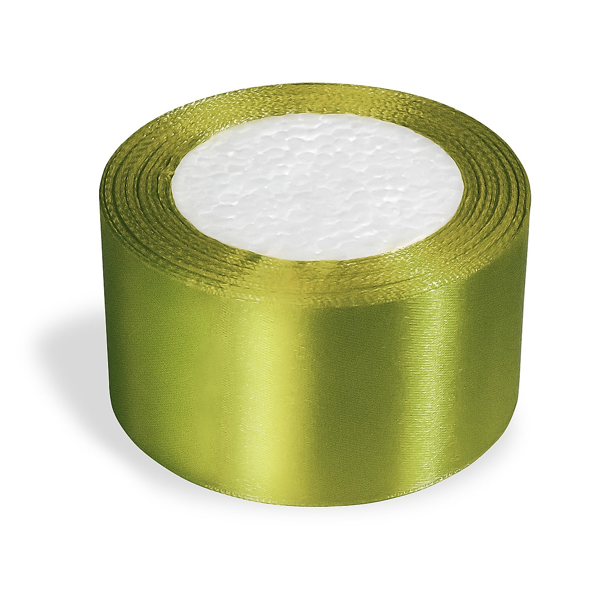 2 inch Light Olive Ribbon Satin Double Face Ribbons for Gift Wrapping Party Decoration Floral Arrangement Silk Ribbon for Wedding Decor Ribbon Light Olive Solid Ribbon Roll 2 in x 25 Yards