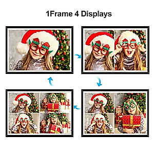 13.5 Inch WiFi Digital Photo Frame 3K IPS LCD Touch Screen, Dual-WiFi Share Photos & Videos Via App or Email, 32GB Storage, Support USB Drive/Mirco SD Card Extend Storage, Light Sensor, Auto-Rotate