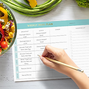 Sweetzer & Orange Weekly Meal Planner and Grocery List Magnetic Notepad. Pink 10x7” Meal Planning Pad with Tear Off Shopping List. Plan Weekly Menu Food for Weight Loss or Dinner List for Family!