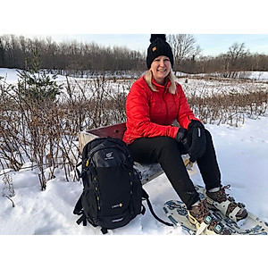 SKYSPER Hiking Daypack 30L Water-Resistant Camping Backpacks, Day Packs for Travel Outdoor Camp Men Women Black