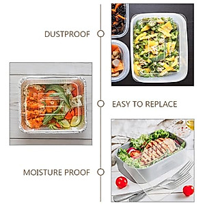 ABOOFAN Polycarbonate Hotel Pan Lids with Handle, 4pcs 1/6 Size Clear Acrylic Food Pan Lid Steam Table Pan Cover Food Storage Containers Covers for Restaurant Hotel