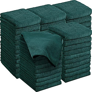 36 Packs of Bleach Proof Towels Microfiber Absorbent Salon Towels Bleach Resistant Salon Hand Towels for Gym, Bath, Spa, Shaving, Shampoo, Home Hair Drying, 16 x 28 Inches (Dark Green)