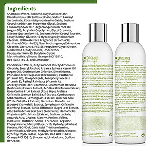 LuxeOrganix Sulfate Free Shampoo and Conditioner: Keratin Safe & Paraben Free - Moroccan Argan Oil Smooths & Moisturizes, Best for Dry, Damaged, Frizzy, & Curly Hair (8oz Set)