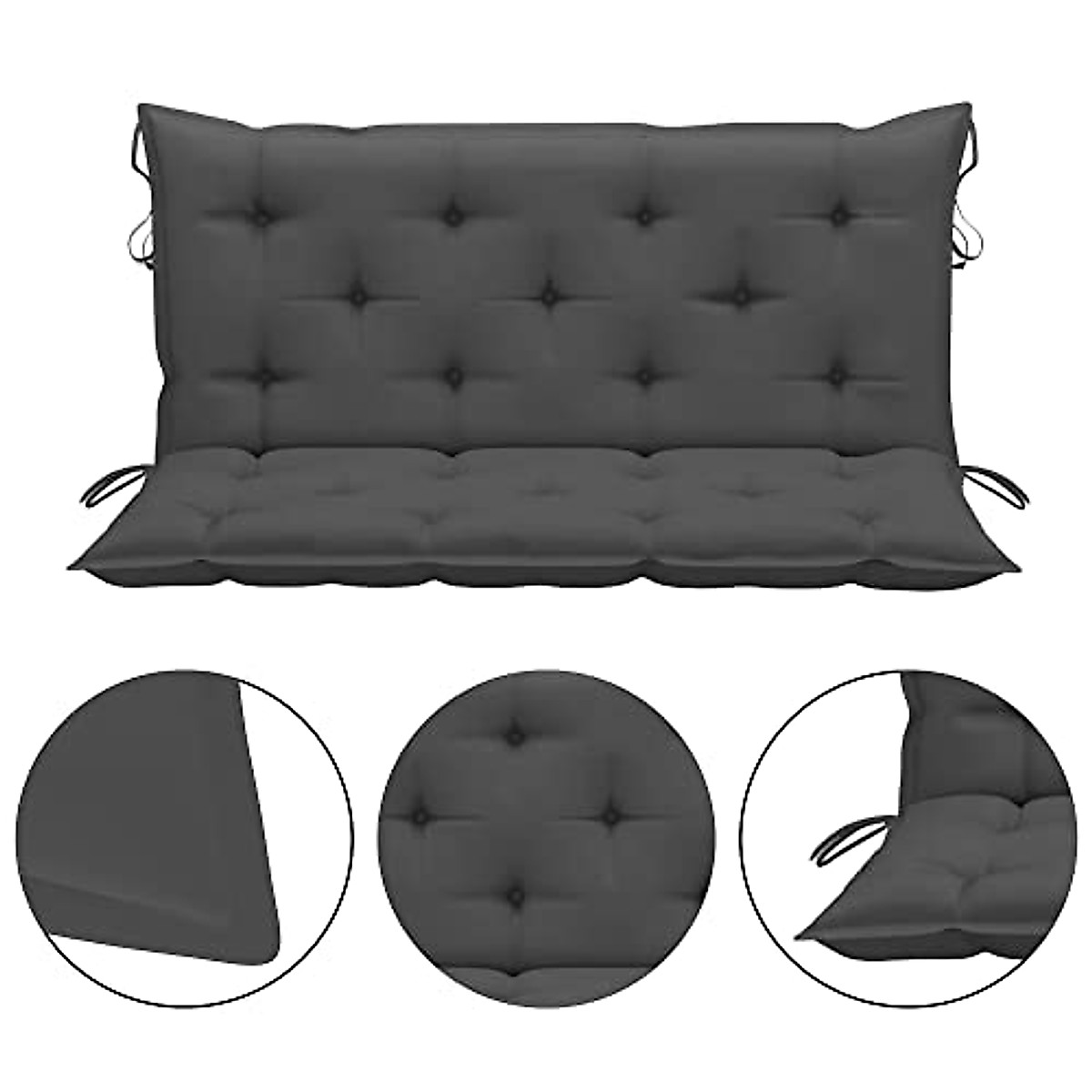 Indoor/Outdoor Bench Cushion,Fabric Garden Bench Cushion Chair Cushions 70.9"x19.7"x2.8",Cushion for Swing Chair Replacement Cushion Patio Chair Pads for Patio Furniture Home Office