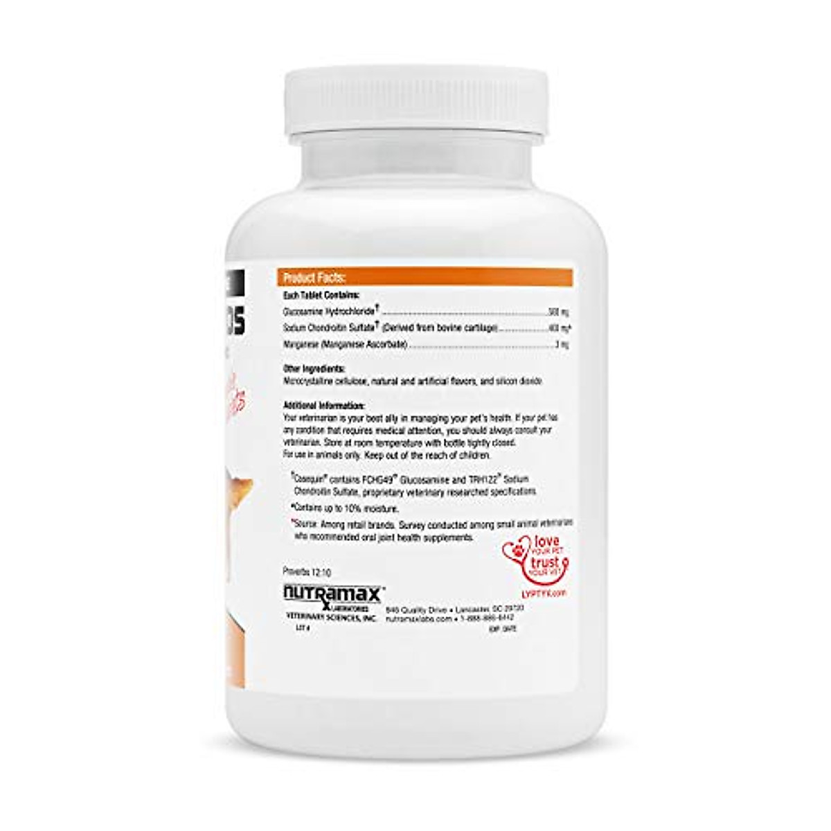 Nutramax Cosequin DS Joint Health Supplement for Dogs - With Glucosamine and Chondroitin, 132 Chewable Tablets