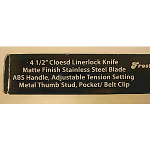 Frost Cutlery 'Double Tap' Folding Lock-blade Pocketknife with a 3.375" long Stainless Steel Blade