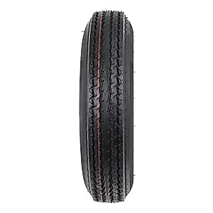 eCustomrim 2-Pack Trailer Tires On White Wheel Rims 530-12 5.30-12 5.30 x 12 Load Range C 4 Lug - 2 Year Warranty w/Free Roadside