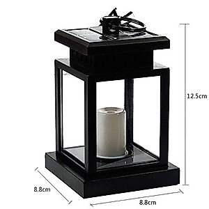 2PCS Solar LED Outdoor Flashing Candle Lantern Outdoor Light Home Garden Decoration Light Warm Flame Flashing Tea Light