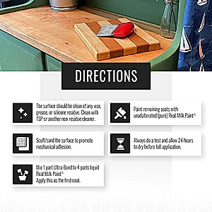Real Milk Paint, Adhesion Promoter and Bonding Primer for Milk Paint on Plastic, Shellac, Glass, Painted, and Varnished Surfaces, Ultra Bond, Water Based, No VOCs, 32 oz.