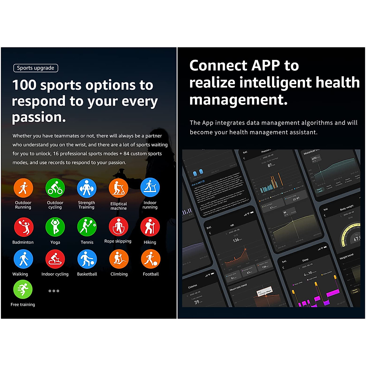 HANDA Smart Watch for Men Women,Fitness Tracker with 100 Sport Modes,Blood Oxygen Heart Rate Sleep Monitor,10 Day-Battery Life,Bluetooth Call IP67 Waterproof Activity Tracker for Android & iOS (Blue)