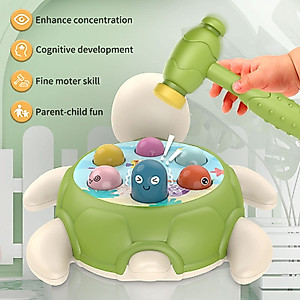 Grechi Hammering and Pounding Toy,Toys for 3 4 5 6 Year Old Boys,Baby Interactive Toys Toddler Activities Games with 2 Hammer,Learning,Active,Early Educational Toy,Gift for Boys Girls Toddlers