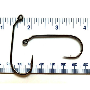 50 Gerry's Tackle 32886 2X Strength Black Nickel 30 Degree Round Bend Jig Hooks Size 4/0
