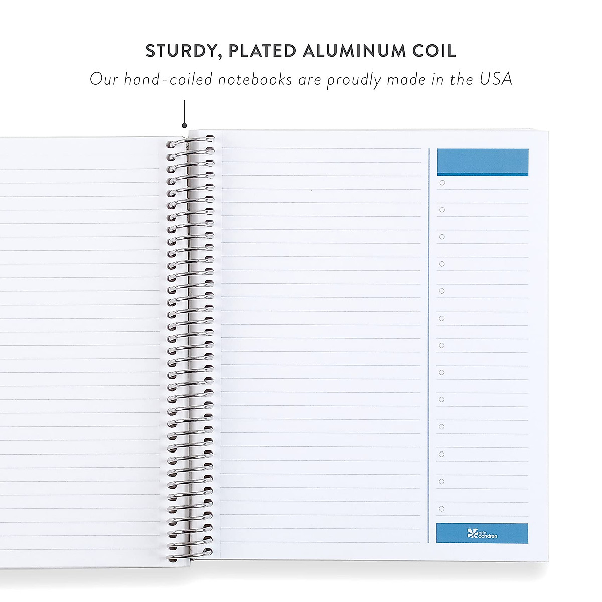 Erin Condren 7" x 9" Spiral Bound Notebook Productivity - Hello Kitty Cruisin - 160 Page Notebook. 80 lb. Thick Mohawk Paper Lay Flat Scheduling, Focus & Time Management Planner