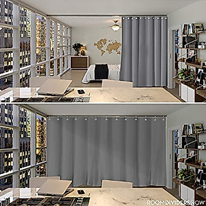 Room/Dividers/Now Ceiling Track Room Divider Kit - XXX-Large A, 8ft Tall x 14ft - 18ft Wide (Slate Gray)