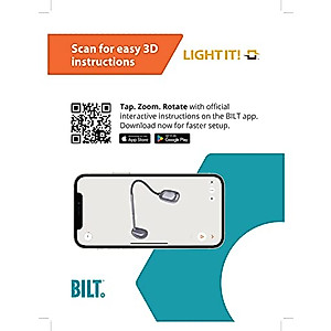 LIGHT IT! By Fulcrum, 20072-401 MultiFlex LED Floor Magnifier Lamp, Silver, Single pack