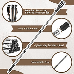 GADFISH 12FT Light Bulb Changer for High Ceilings, 5-Piece Light Bulb Changer with Broken Bulb Extractor, Baskets and Suction Cup, High Ceiling Light Bulb Changer with Pole - Light Bulb Removal Tool